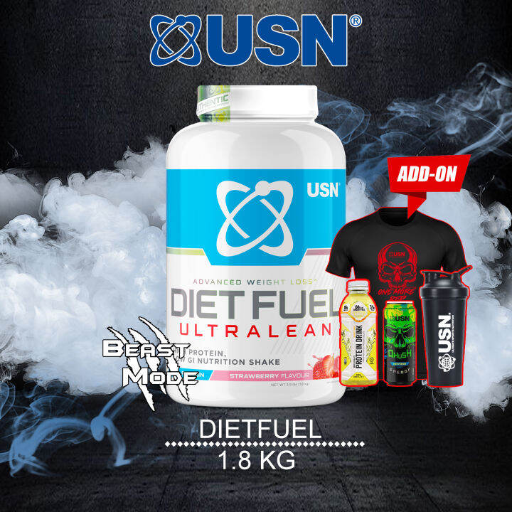 USN Diet Fuel Ultralean High Protein Low-GI Multi-Stage Release ...