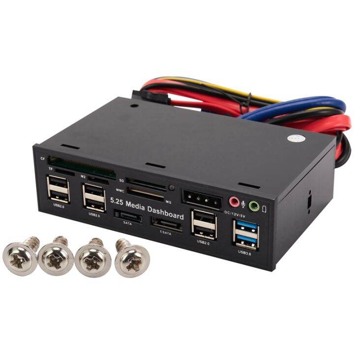 5.25 Inch Usb 3.0 Front Panel Pc Usb 3.0/2.0 Hub E-Sata Sata Audio ...