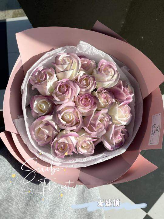 ‼️Special Edition‼️ 17 stalk Ombre Rose bouquet anniversary bouquet ...