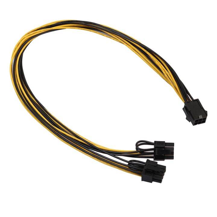 10X PCI-E PCI Express 6Pin Female to Dual Dual 2-Port 8Pin (6 + 2Pin ...
