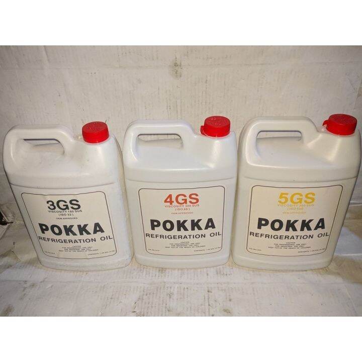 (On Sale) Pokka Refrigeration Oil 3GS 4GS 5GS 1Gallon 3.78 Liters 134a ...