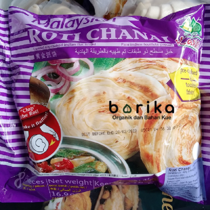 Kawan food Roti Chanai Frozen 480 gr isi 8 pcs - Roti Maryam Roti Beku ...
