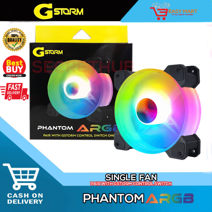 EASYMART PHANTOM SINGLE RGB FAN GSTORM | 1-PC 12CM Cooling fan | RGB ...