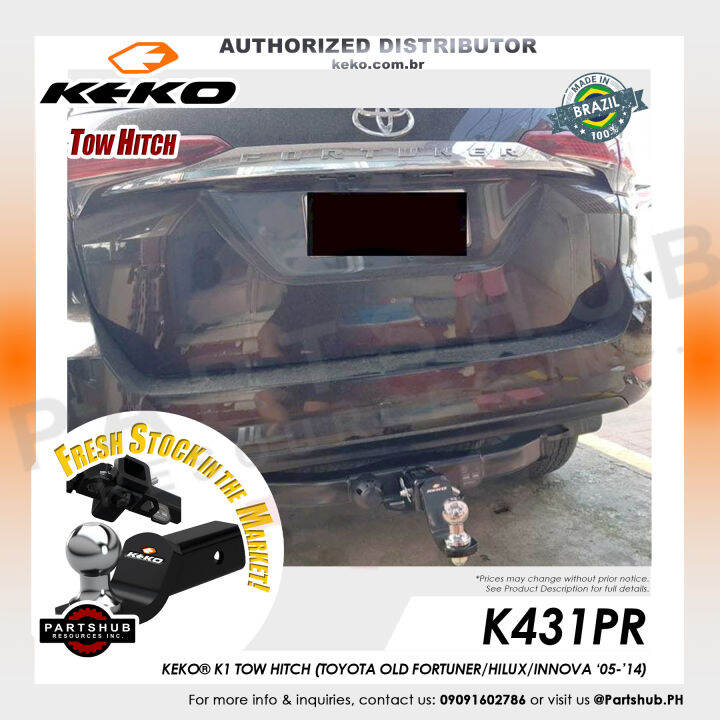 KEKO® TOYOTA OLD FORTUNER/HILUX/INNOVA '05-'14 K431PR (K1 TOW HITCH ...