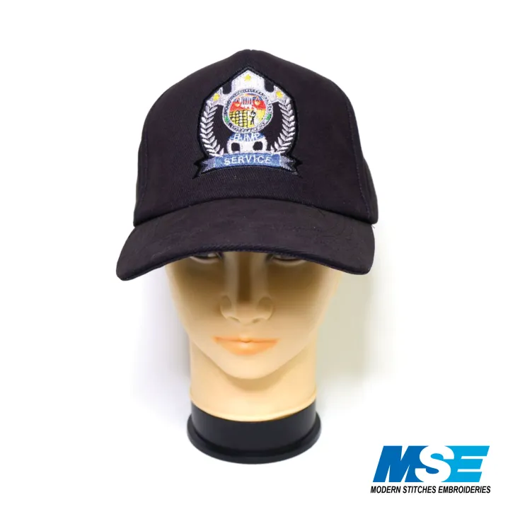 BJMP Bull Cap, Black Color with Front and Back Embroidery | Lazada PH
