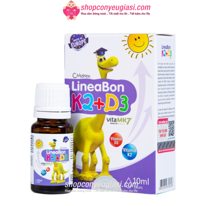 [Hàng chính hãng có tem] Vitamin K2D3 LINEABON dạng siro nhỏ giọt - 10ml | Lazada.vn