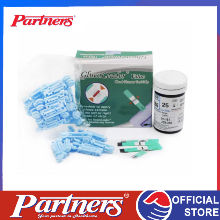 Partners GlucoLeader Value Blood Glucose Test Strip (1 BOX) | Lazada PH