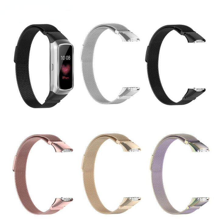 สายนาฬิกาสเตนเลสสตีลแม่เหล็กหรูหราสำหรับ Samsung Galaxy Fit SM-R370สาย ...