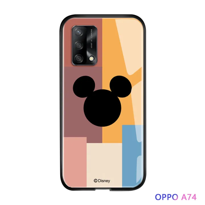 เคสโทรศัพท์สำหรับ OPPO A74 / A74 5G,เคสหรูลายการ์ตูนเมาส์สำหรับผู้ชายและผู้หญิงเคสมันวาวกัน ...
