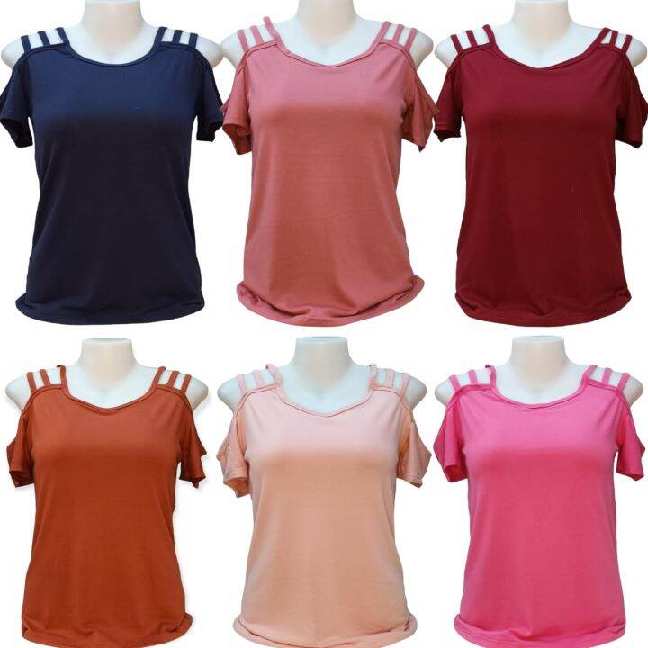 PLAIN SIDE OFFSHOULDER HOLE BLOUSE (SARILING TAHI) | Lazada PH