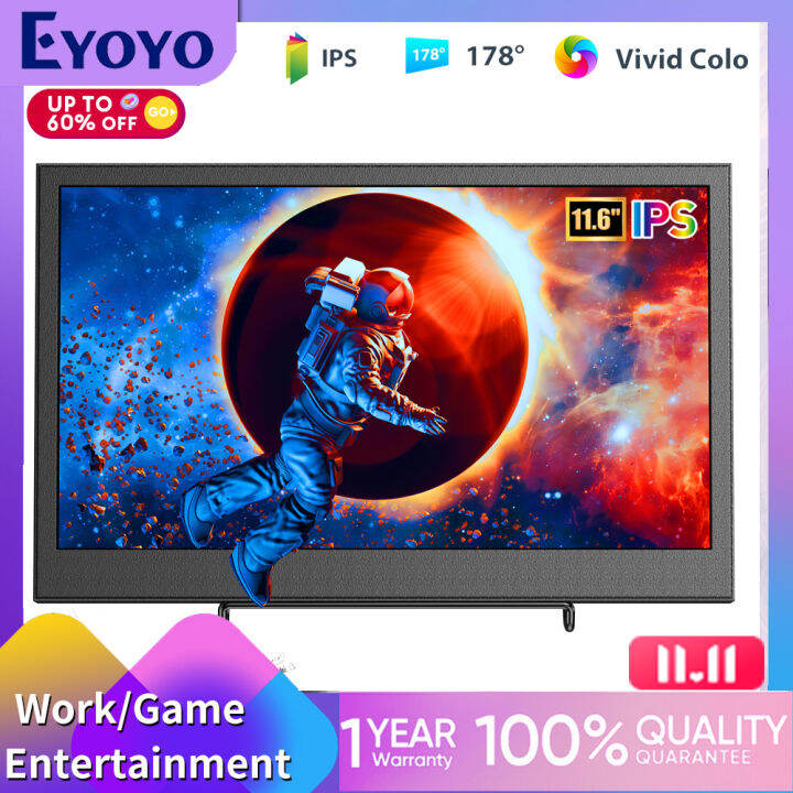 Miktver Portable Monitor 12 Inch HD Small Monitor HDMI Portable IPS ...