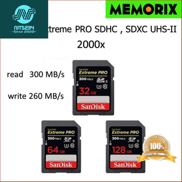 ราคาถูกที่สุด SanDisk Extreme Pro SDHC , SDXC UHS - II 2000x/300Mb/s (32,64,128 GB) ของกำลังฮิต ...