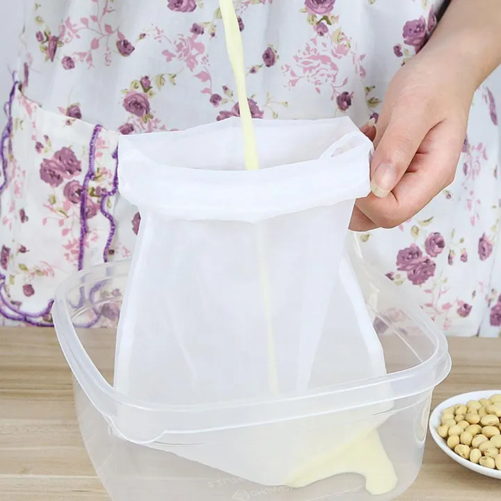 Soya Milk Filter Bag Fine Mesh Soya Milk Strainer Bag Nut Milk Juice ...