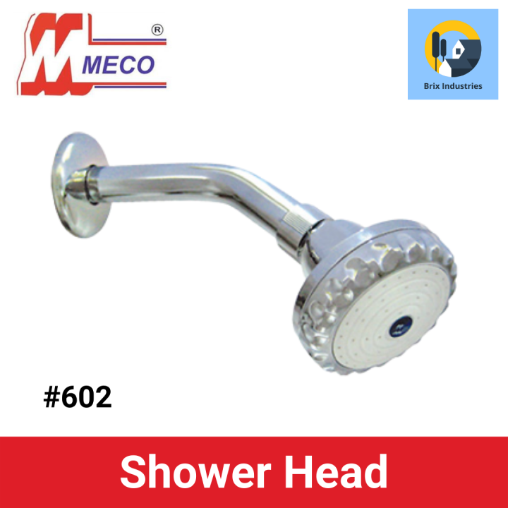 Meco Shower Head with Brass Chrome Plated Arm 1/2" #602 Brix Industries ...