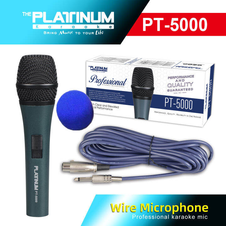 Platinum Mic Karaoke PT-5000 High-End Dynamic Wired Microphone | Lazada PH