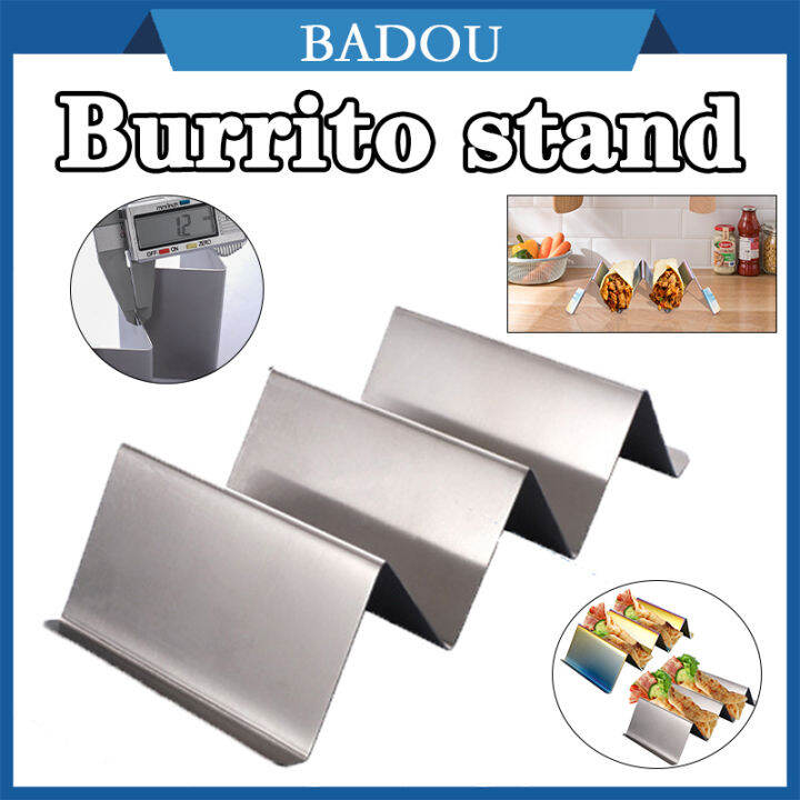 Stainless Steel Taco Holder Stand Wave Shape Taco Holder Burrito Shell ...