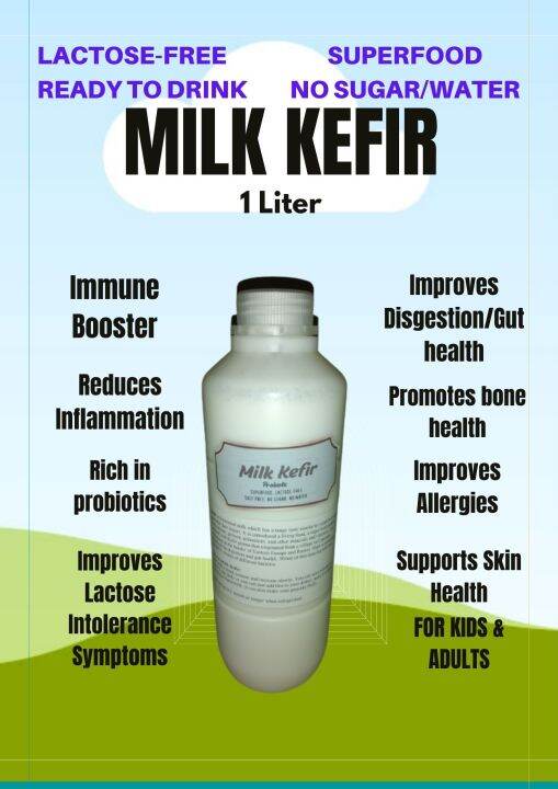 PREORDER Milk Kefir Probiotic Milk 1 Liter Plain #No sugar #No ...
