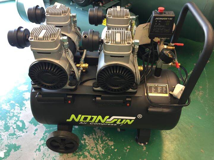 Twin-head turbo Oilless portable compressor (silent type) | Lazada