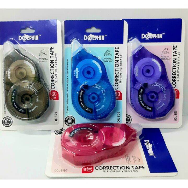DOLPHIN Correction Tape 30M (DOL-8130)*New Packaging* | Lazada