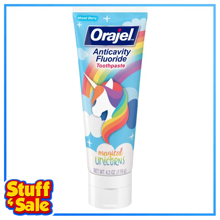 Orajel Kids Anticavity Fluoride Toothpaste Magical Unicorn Very Berry ...