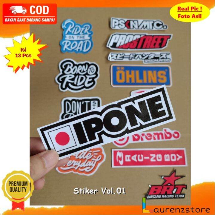 Stiker Helm Motor Sticker Pack Racing Mobil Laptop HP Komputer Kulkas ...