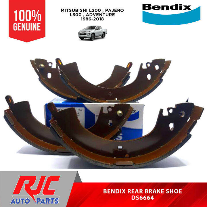 Bendix DS-6664 Bs1594 Brake Shoe Mitsubishi L200 4x2 Pajero Adventure L300 1986-2018 1Set ...