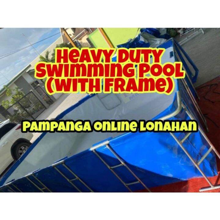 Genuine 6x8x3ft S200 Trapal Swimming Pool Heavy Duty with Frame / Tolda ...