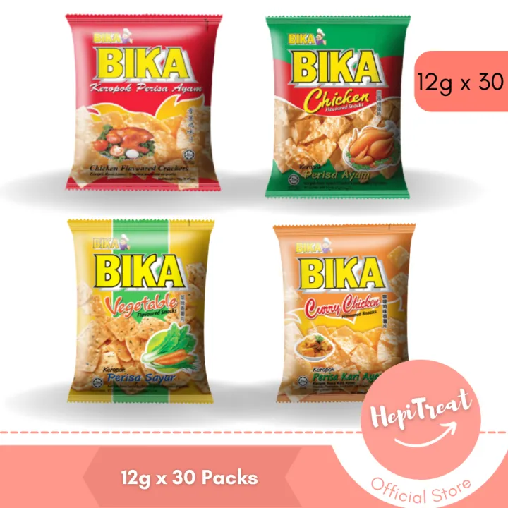Bika Crackers Chip Snack - Chicken Red / Chicken Green / Curry Chicken ...