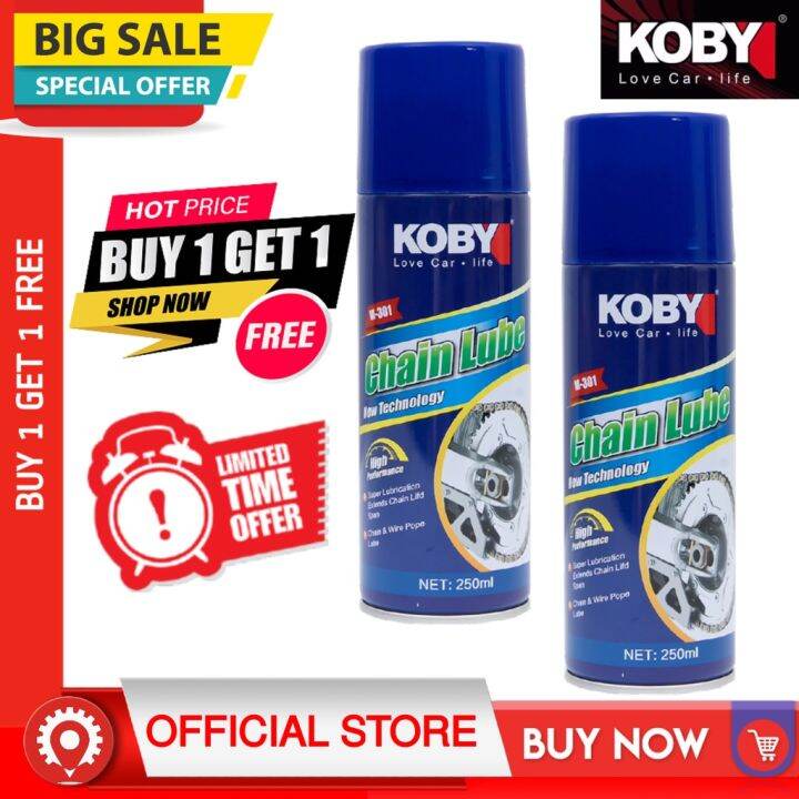 【BUY 1 GET 1】 Koby Chain Lube Standard 250ml | Lazada PH