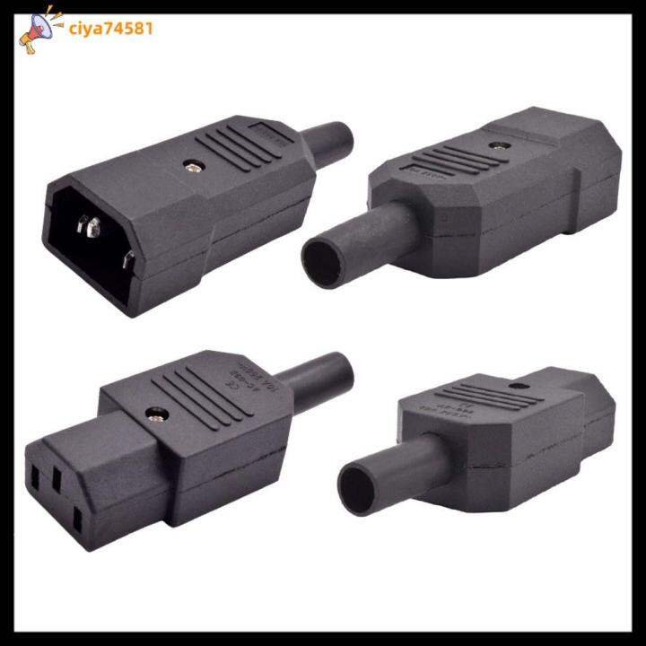 CIYA74581 3Pcs Power Connector AC Plug Socket C13 C14 10A 250V. AC ...