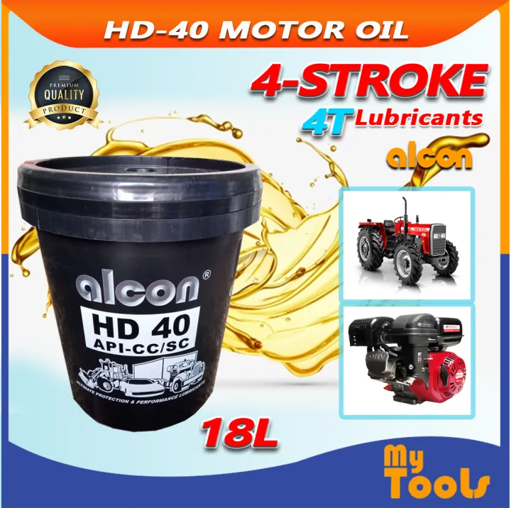 Mytools ALCON 18 Litre HD-40 Motor Oil Minyak Hitam 4-stroke 4T ...