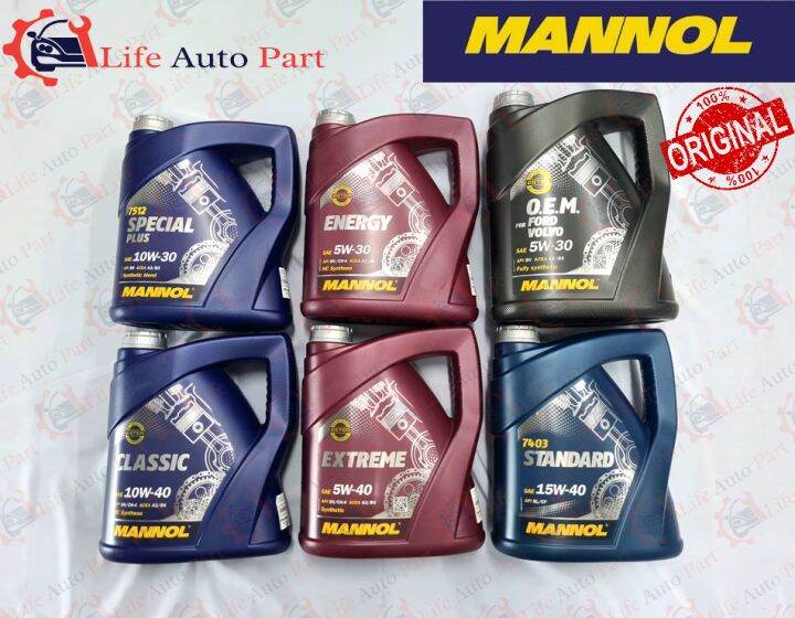 MANNOL ENGINE OIL 15W40 10W30 10W40 5W30 5W40 5W20 0W20 15W50 SYNTHETIC ...