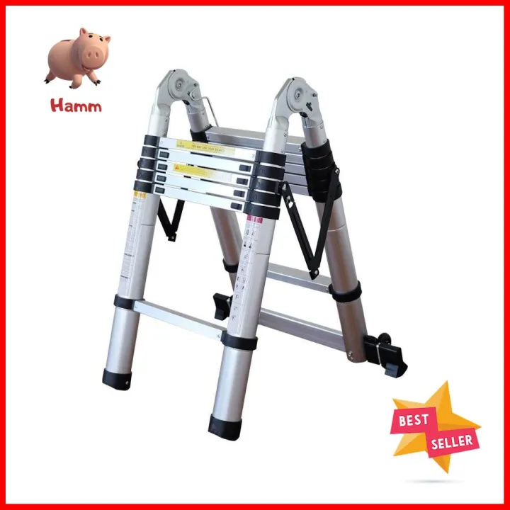 บันไดทรง A 1.9 ม. EAZY TOOLS 6 ขั้น สีเงินTELESCOPIC ARTICULATED LADDER ...