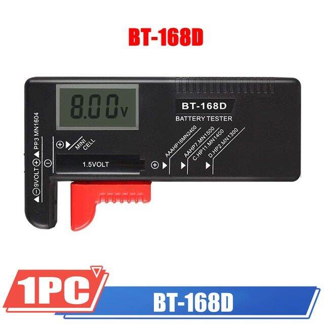 Universal Battery Tester Digital Lithium Battery Capacity Tester BT-168 ...