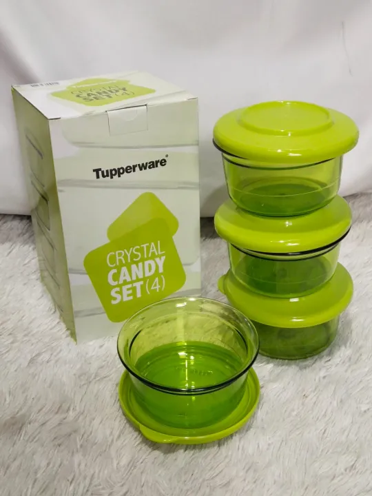 wadah mangkok crystal candy set with box tupperware | Lazada Indonesia