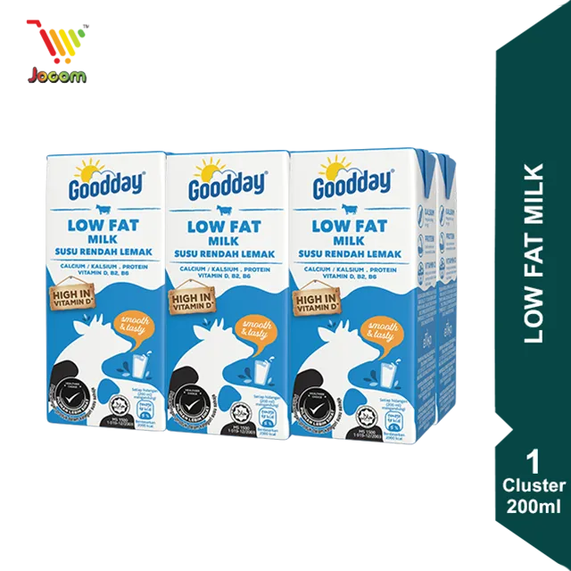 Goodday UHT Low Fat Milk (6 x 200ml) | Lazada