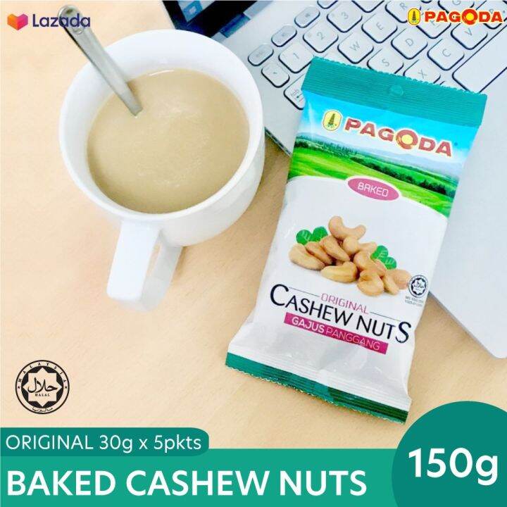 Pagoda Baked Cashew Nut Original Flavour 150g (30g x 5 pkts) / Premium ...