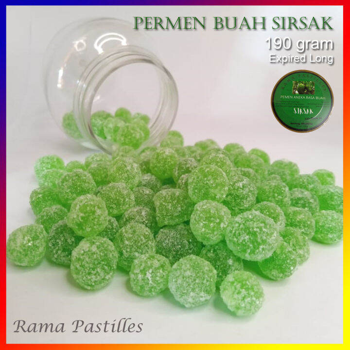 PERMEN BUAH SIRSAK BOTOL ISI 190 GRAM Permen sirsak Permen buah Permen ...