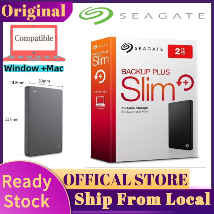 Seagate Slim External Hard Drive Expansion USB 3.0 HDD 1TB 2TB Portable ...