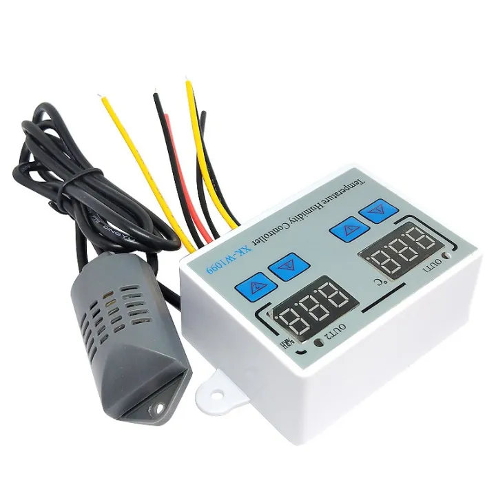 XK-W1099 Dual Digital Thermostat Humidistat Egg Incubator Temperature ...