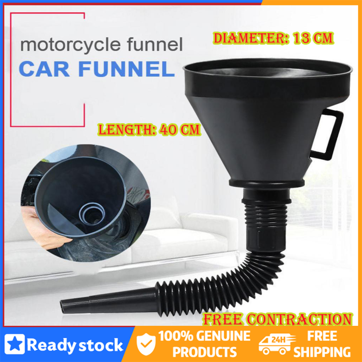 【COD】 Universal 2 in 1 Plastic Funnel Car Motorcycle Refueling Longer ...