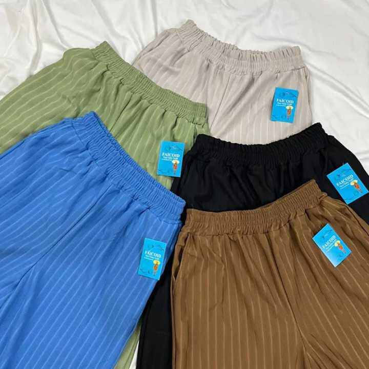 CELANA KULOT BAHAN KNIT JUMBO Kulot Knit Pants Tali / Loose Pants ...