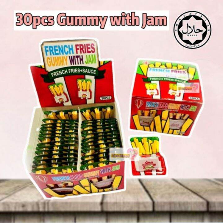 Hepin French Fries Gummy with Jam tomato sauce sweet sour 30pcs | Lazada