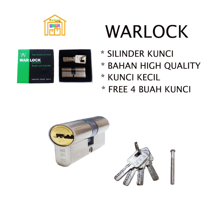 Silinder Warlock Kunci Pintu Kecil Komputer Kuningan Lock Cylinder ...