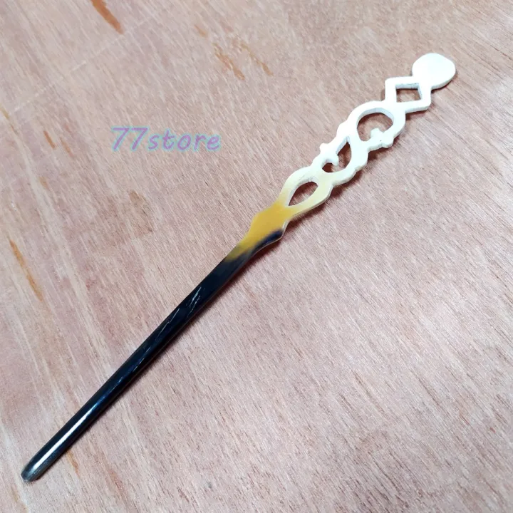 Hairpin tanduk sapi asli / tusuk konde rambut ukir klasik handmade ...