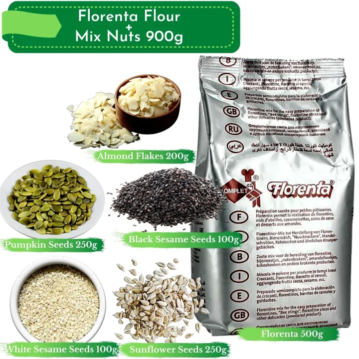 Set Raya Biskut Florentine Premix + Mixed Nuts 900G | Florenta Mix Set ...
