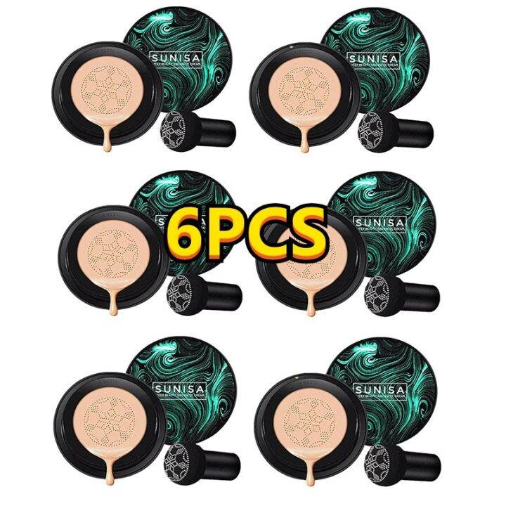 【Buy 1 take 1】Original Sunisa BB and CC Korean Mushroom Cream Foundation Water Proof Air Cushion ...