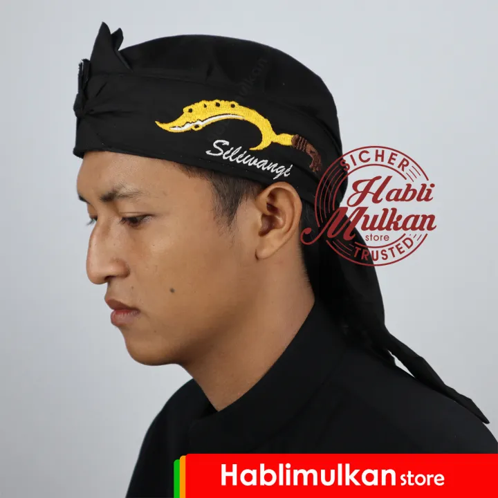 blangkon Sunda corak bordir harimau dan Siliwangi | Lazada