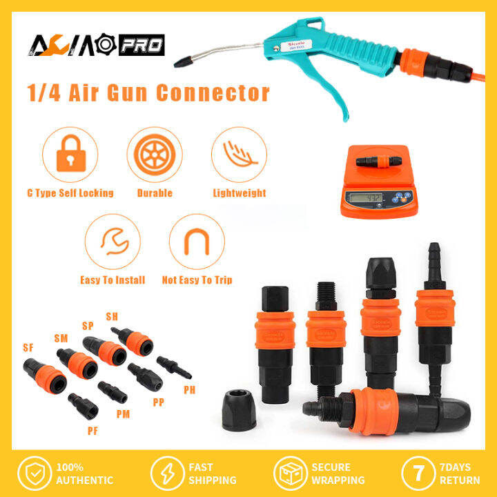 AumoPro 1/4" Quick Coupler Air Hose Compressor Connector Socket Air ...
