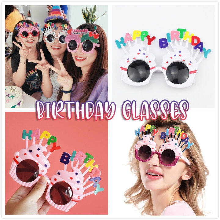 DenDen~ Birthday Party Sunglasses Celebration Funny Selfie Spec Props ...